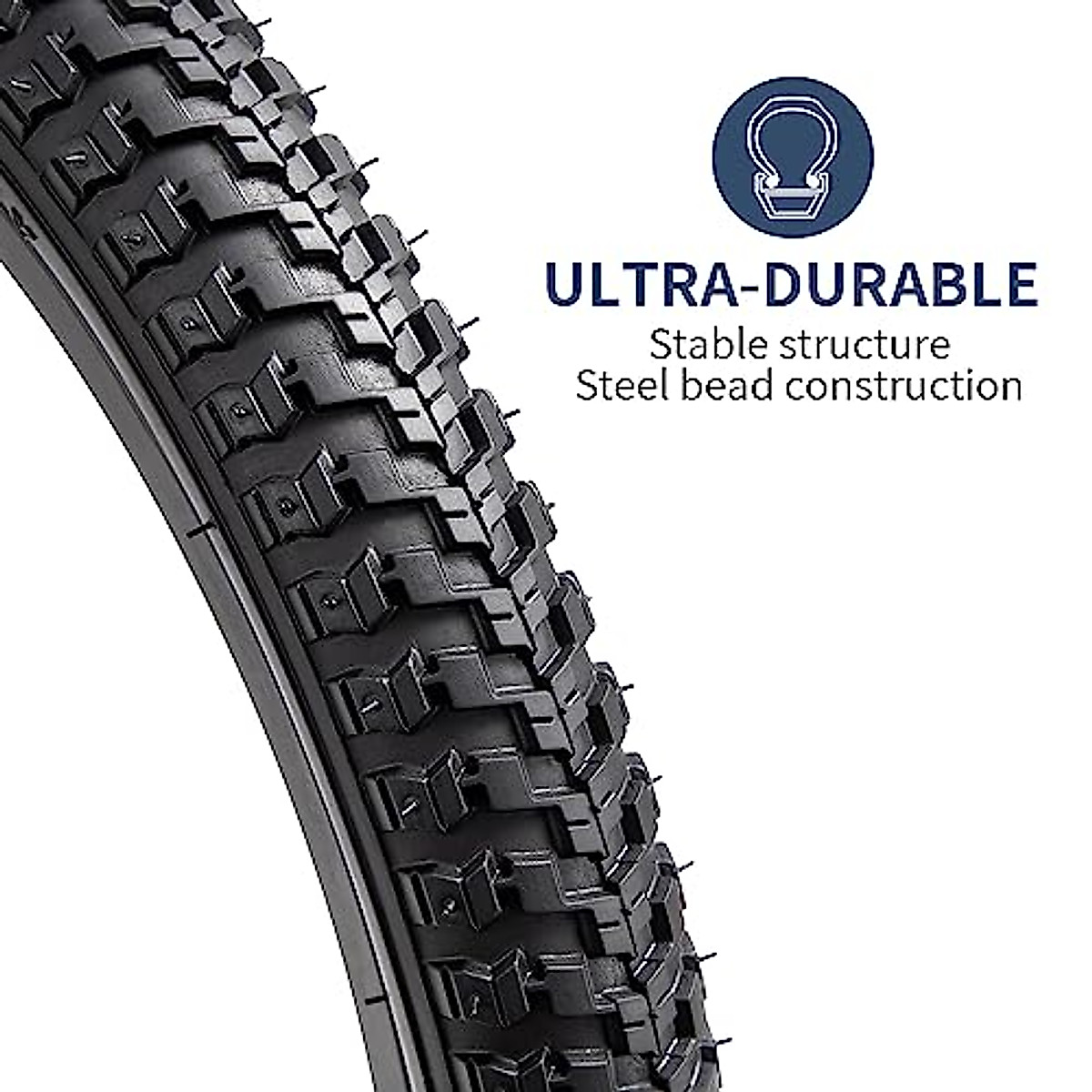 2 Pack 20" Bike Tires 20 x 2.125(57-406) and 20" Bike Tubes Compatible with 20x2.125 Bike Tires and Tubes (Y705)