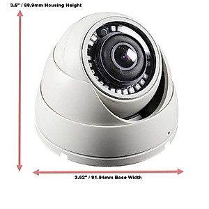 CCTV Camera Pros HD-D180 180 Degree Dome Security Camera | Full HD Over Coax | HD-TVI AHD HDCVI CCTV 1080p | 2MP Wide Angle Indoor Outdoor Home Surveillance Camera