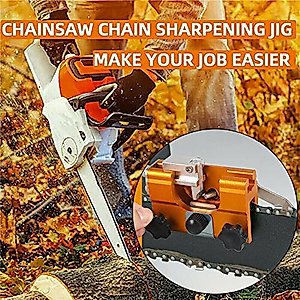 JINYI Chainsaw Chain Sharpening Jig,Chainsaw Sharpener Kit,Chainsaw Chain Sharpener is Designed to Sharpen Your Chainsaw,Suitable for All Kinds of Chain Saws、Lumberjack and Garden Worker