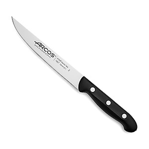 ARCOS Kitchen Knife 6 Inch Stainless Steel. Professional Kitchen Knife for Peeling Fruits and Vegetables. Ergonomic Polyoxymethylene Handle and 150mm Blade. Series Maitre. Color Black