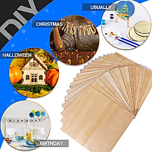 30 Pack Basswood Sheets 12"x12"x1/8", 3mm Basswood for Laser Cutting, Thin Plywood Board Unfinished Wood for Crafts, DIY Architectural Models Making, Wood Engraving, Wood Burning Product.