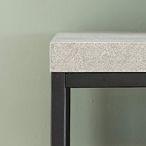 CENSI Computer Workstation Desk for Home Office, PC Laptop Writing Desk, Grey, 47 Inch Wood and Metal, Extra Thick and Deep Tabletop