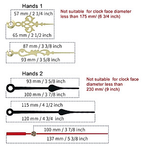EMOON Clock Movement Mechanism with 3 Pack Clock Hands, Silent Sweep Quartz Clock Motor Kit, for Clock Repair DIY Replacement, Custom Clock