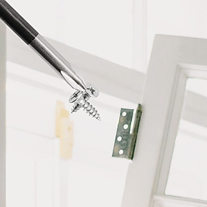 SEUNMUK 6 Piece 12 Inch long Magnetic Precision Screw Driver Tool, Flat Head and Cross Head Screwdriver Set, Magnetic Long Screwdriver Set with Rubber Handle