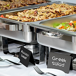 15 Pack Mini Chalkboard Signs for Food Display - Reusable Small Plastic Chalkboard Signs for Food - Mini Chalkboard Catering Signs for Party Wedding Bakery - Buffet Signs for Food