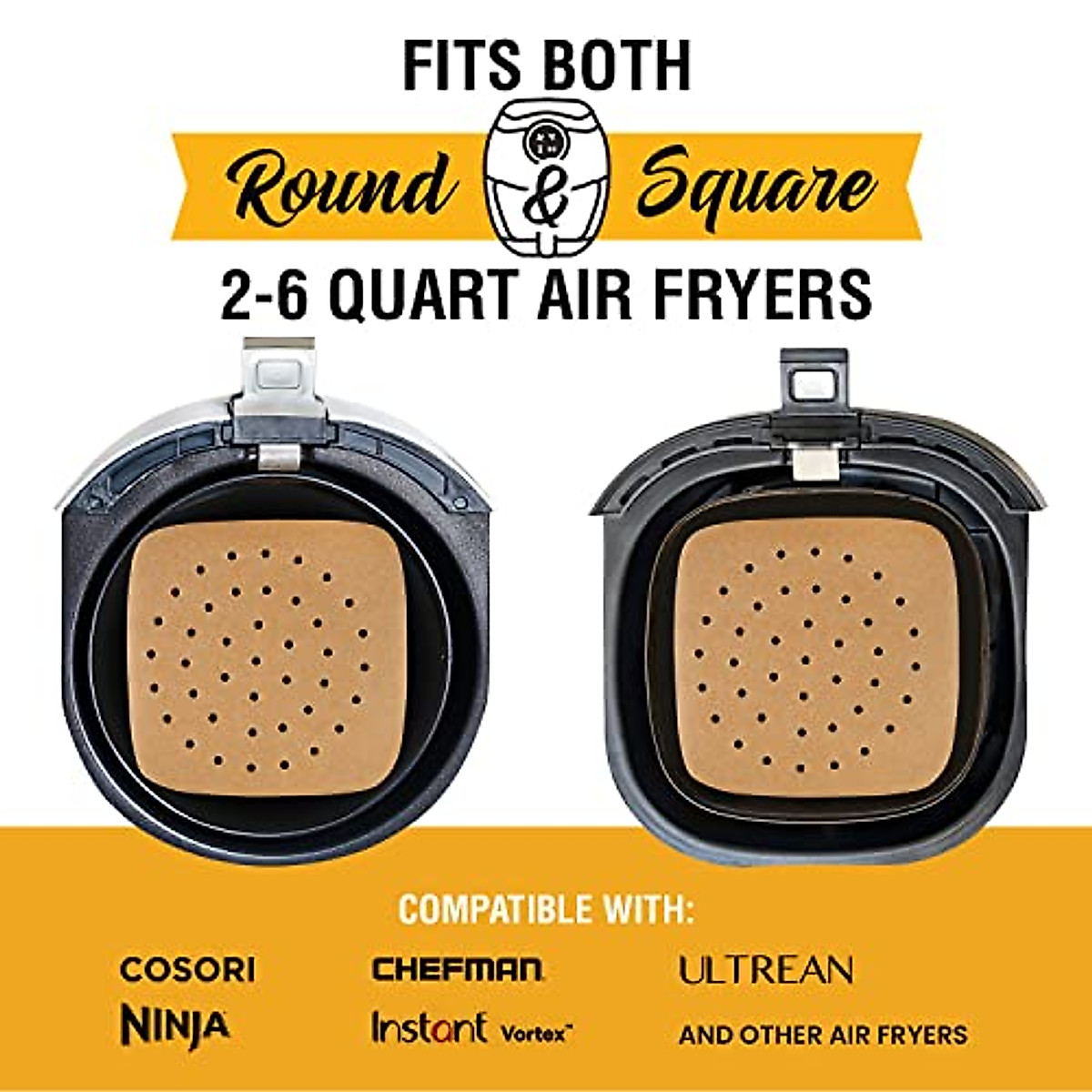 Bamboo Steamer Liner, 8.5" Air Fryer Parchment Paper Liners Sheets – 220pcs Unbleached Bamboo Steamer Basket Liners – Easy Cleanup, Will Not Burn or Curl, Non-Toxic & Volume Pack by Baker’s Signature