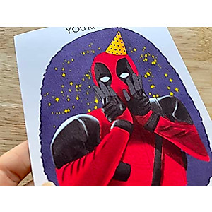 Funny Deadpool Birthday Card for Him Her Hilarious Birthday card Marvel Movie Meme Card for friend Rude Birthday Card Inappropriate Birthday Cards
