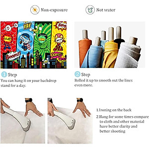 Cartoon Super Heros Backdrop Birthday Decorations City Hero Themed Film Fans Kids Family Party Decor Cake Table Photography Background Photo Booth Props (7x5FT(210x150cm))