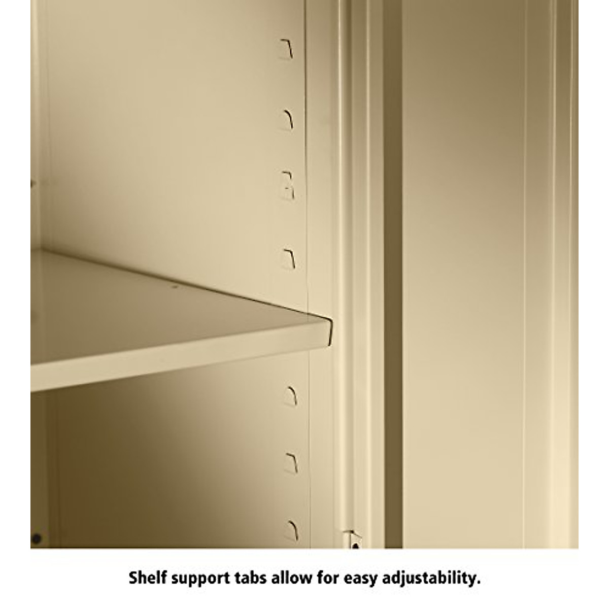 Tennsco 7214 24 Gauge Steel Standard Welded Combination Storage Cabinet, 5 Shelves, 150 lbs Capacity per Shelf (50 lbs per half shelf), 36" Width x 72" Height x 18" Depth, Putty