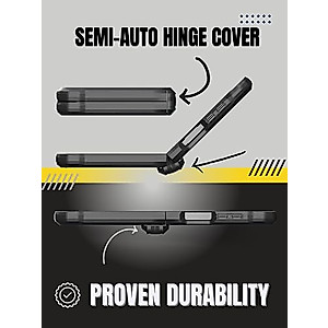 CaseBorne V Compatible with Samsung Galaxy Z Flip 5 Case - Rugged Protective Case with Semi-Auto Hinge Cover and Tempered Glass Screen Protector, [Made of Recycled Materials]