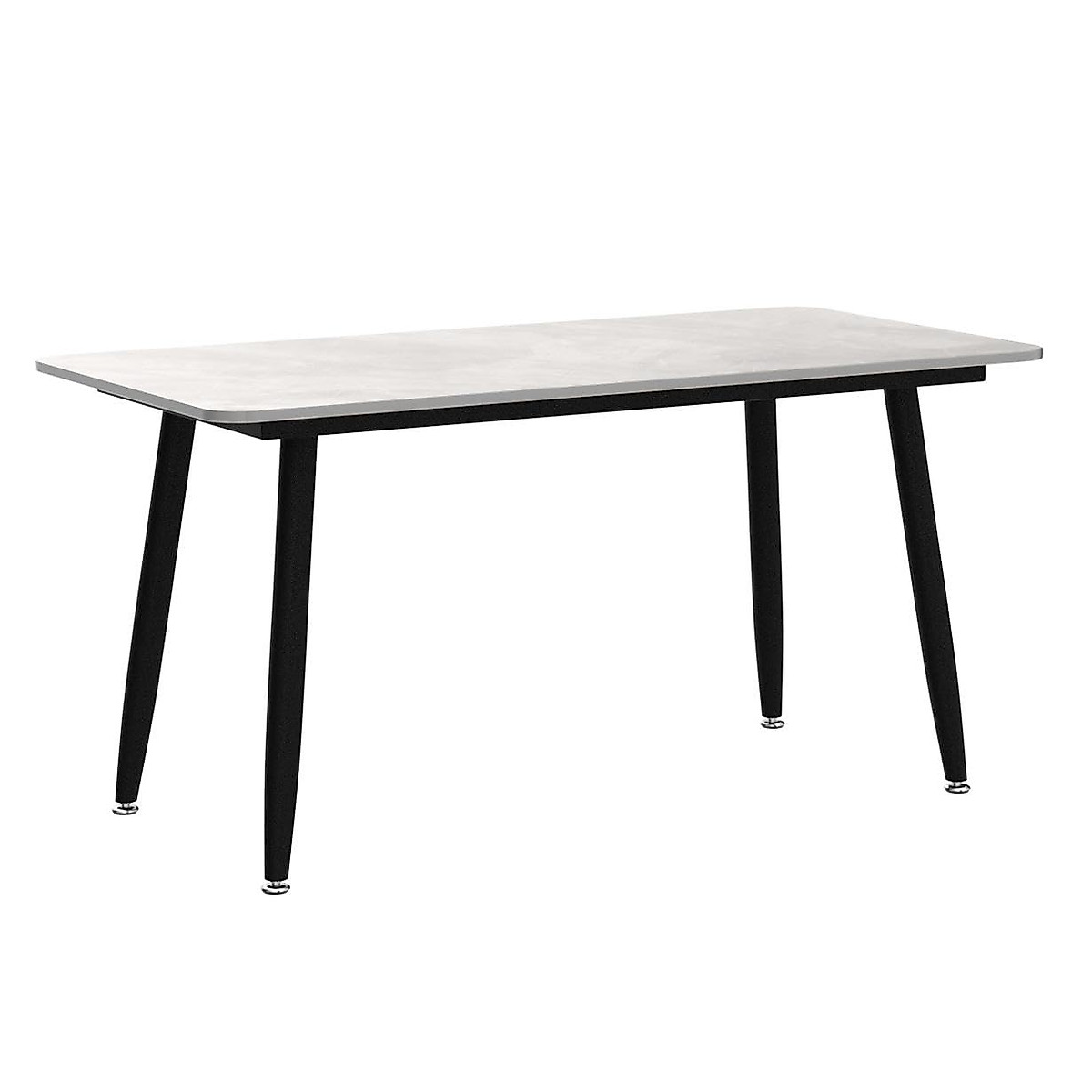 MCDAMCN Marble Sintered Stone Dining Table, 55" Grey Kitchen Table for Dining Room, Fade and Scratch Resistant, Table Only