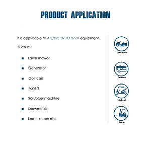 Runleader Digital LCD Hour Meter Kit,AC/DC 5V to 277V,Use for ZTR Lawn Mower Tractor Generator Golf cart Club car Scrubber Marine ATV Motor Compressor and Gas Powered Equipment (1)