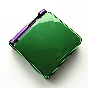 New Upper and Lower lid Plastic Protective Cases for Nintendo GBA SP Gameboy Advance Sp Console-Clear Green