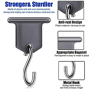 Rv Awning Hooks for Lights Camping Awning Accessory Hangers S Shaped Hooks Set Rv Party Light Hangers for Christmas Party Camping Tent Indoor and Outdoor Supplies (Grey and Silver,24 Pairs)