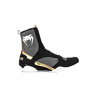 Venum Elite Boxing Shoes - Black/White-Gold
