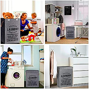 U Trip Laundry Basket with Lid, 85L Large Deluxe Laundry Baskets - Collapsible Foldable Laundry Hamper Big Storage Basket Bin for Clothes Washing Bedroom Organizer Toy Collection (Dark Grey)