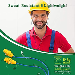 MIPEACE Work Earbuds Headphones, Safety Industrial Ear Plugs Headphones with mic and Volume Control- Noise Reduction Earphones for Work Construction