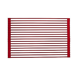 True & Tidy, Multi-Purpose Over The Sink Roll-Up Drying Rack, DR-881, Red