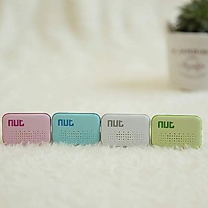 Nutale Key Finder Locator Mini Smart Bluetooth Tracker Anti-Lost Bidirectional Alarm Mode Wallet Tracker Key Finder Keychain for Find Key Pets Luggage Wallet - Blue/White (White)