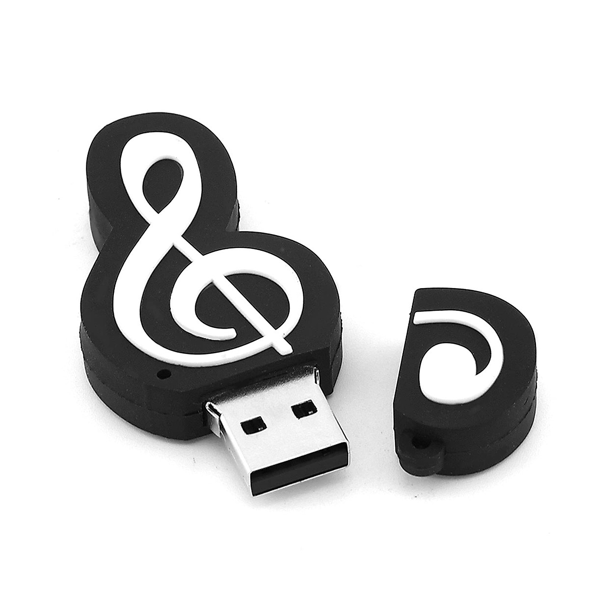 CHUYI Novelty and Cute Music Note Shape Design 32GB USB 2.0 Flash Drive Pen Drive Memory Stick Storage Cool Thumb Drive U Disk Gift (Black-1 Pack)