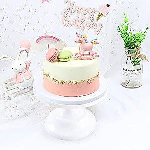 ATRDTO Set of 3 Pieces Cake Stands Iron Cake Holder Dessert Display Plate Serving Tray for Baby Shower Wedding Birthday Party (White)