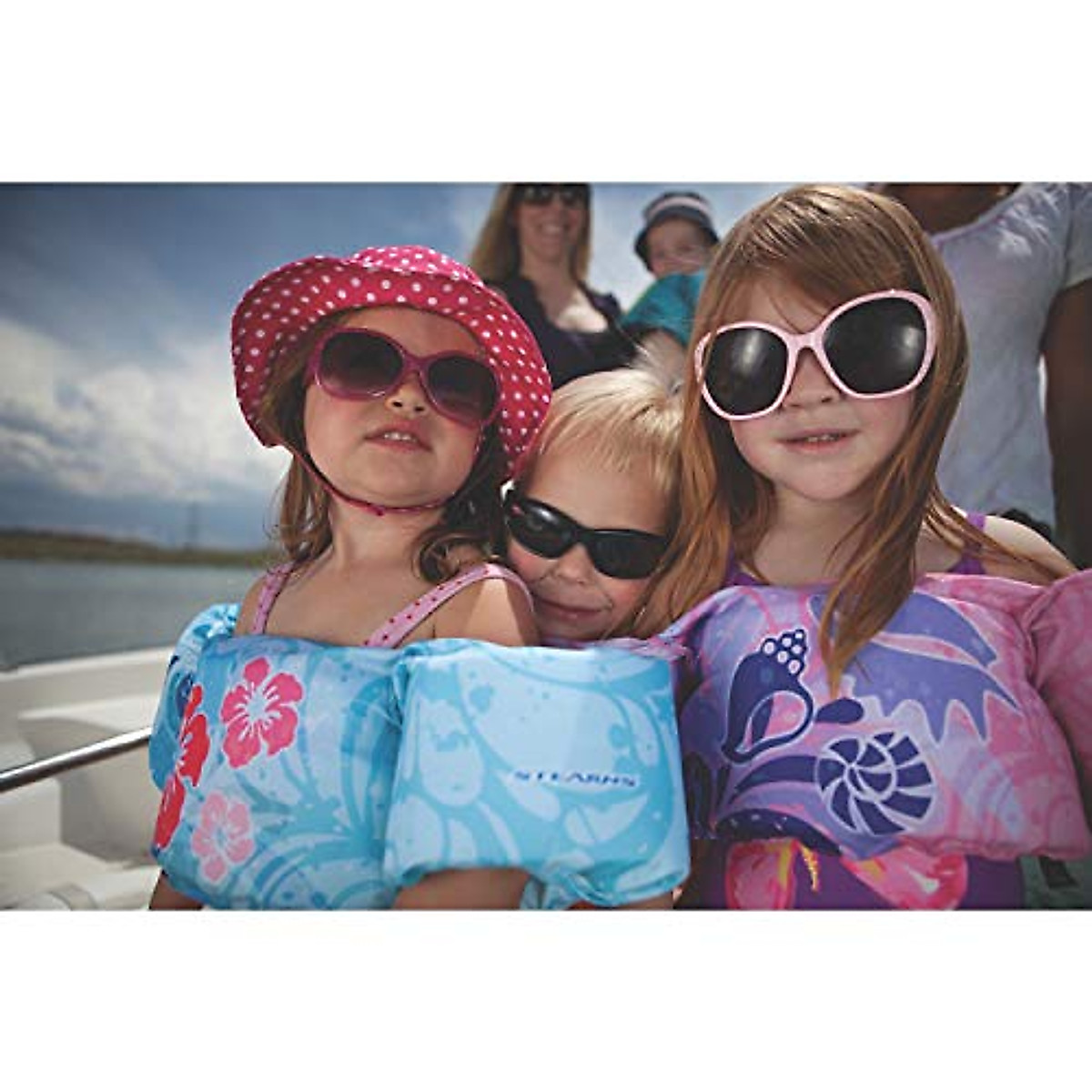 STEARNS Original Puddle Jumper Kids Life Jacket | Deluxe Life Vest for Children, Blue Flower, 30-50 pounds (Color May Vary)