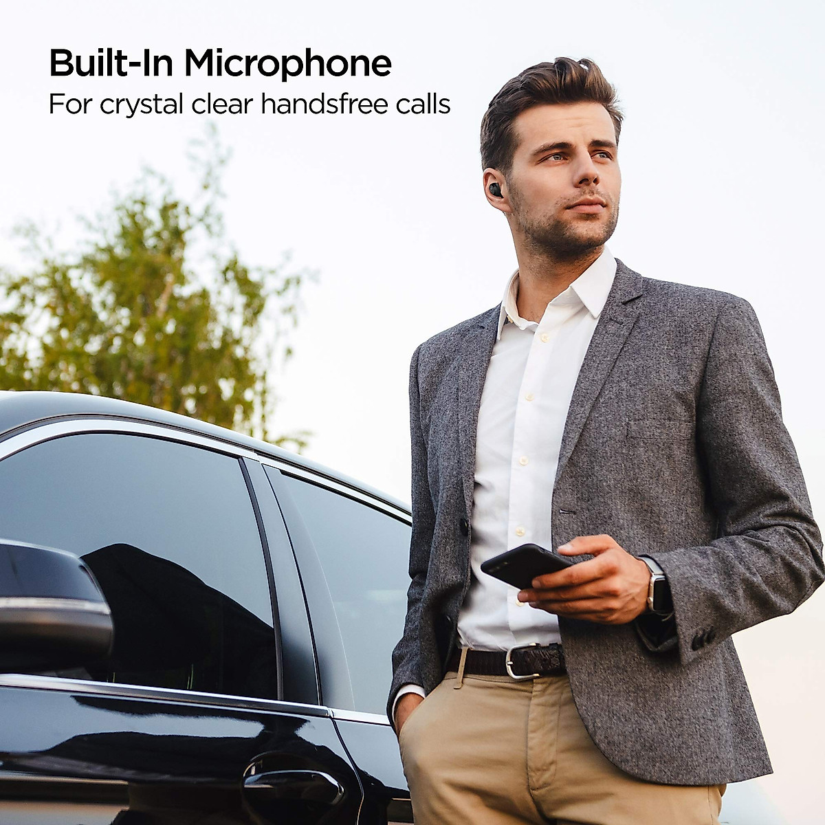 Motorola Moto Buds Charge - True Wireless Bluetooth in-Ear Headphones - Charging Case, IPX5 Waterproof Cordless Earbuds, Mobile Charge Capability, Up to 10 Hours Battery Life, Built-in Mic - Black