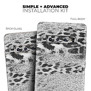 DesignSkinz White and Black Real Leopard Print Protective Vinyl Decal Wrap Skin Cover Compatible with The Samsung Galaxy S20 (Screen Trim & Back Glass Skin)
