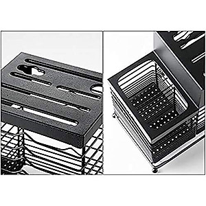 XJXJ Household Knife Holder Kitchen Shelf Tool Storage Rack Drain Tray Kitchen Appliances Chopsticks Box Wallmount kitchen knife sets