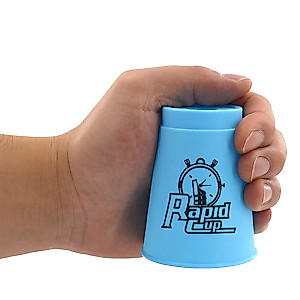 Erlsig 12 Pack Stacking Cups, M Size Quick Stack Cups Set Speed Training Game for Travel Party Challenge Competition, Blue