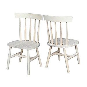 International Concepts IC Toddler's Wooden Chairs - Set of 2, Durable Solid Wood Construction, Perfect for Kids Room or Play Area, Easy to Customize and Paint - Unfinished