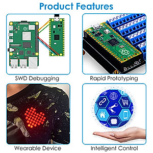 GeeekPi Screw Terminal Expansion Board for Raspberry Pi Pico/Pico W, Screw Terminal Block Breakout Module Board with LED