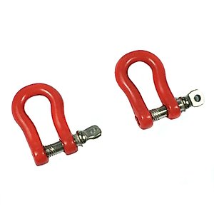 LAFEINA 1:10 Tow Shackle RC Accessory for 1/10 RC Rock Crawler SCX10 Tamiya CC01 D90 D110 RC Car Truck Parts (Red)