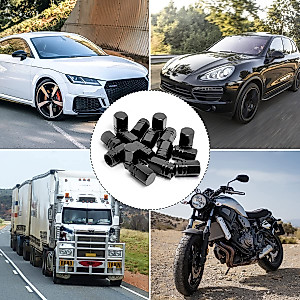 16 PCS Universal Tire Valve Stem Caps, Waterproof Airtight for Cars, Bicycles, Motorcycles, Trucks (Black)