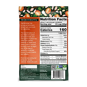 Ziba Foods Trail Pairing - Sweet Apricot Kernels & Dried Mulberries Mix - Non-GMO, Vegan, Whole 30 Friendly & Paleo - High in Fiber, Iron & Immune Boosting Antioxidants - Sweet & Savory, Pack of 6
