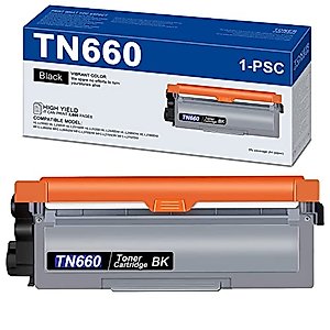 TN-660 Toner Cartridge, MFC-L2740DW MFC-L2700DW Toner, ALUMUINK Replacement for Brother TN660 TN-660 TN 660 for HL-L2300D DCP-L2520DW HL-L2360DW DCP-L2520DW HL-2320D Printer (1Pack, High Yield)
