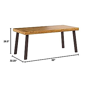 Christopher Knight Home 298192 Spanish Bay Acacia Wood Outdoor Dining Table | Perfect for Patio | with Teak Finis, Brown