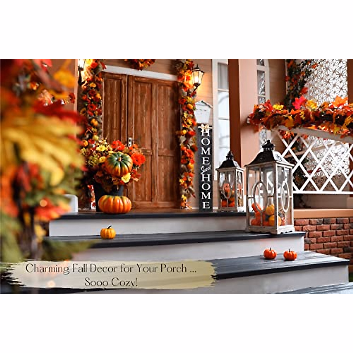 Outdoor 2in1 Welcome sign for Front Door, Vertical Welcome sign for Front Porch Standing,Welcome Home Sign,Porch Signs, Interchangeable 4ft Tall,Home Sweet Home Sign, Long, Wood,Farmhouse Porch Decor