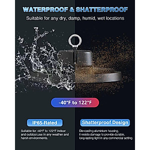 Qmix 240W LED High Bay Light, 36,000LM 5000K 1-10V Dimmable, DLC ETL Listed UFO High Bay Shop Light for Workshop Warehouse Factory