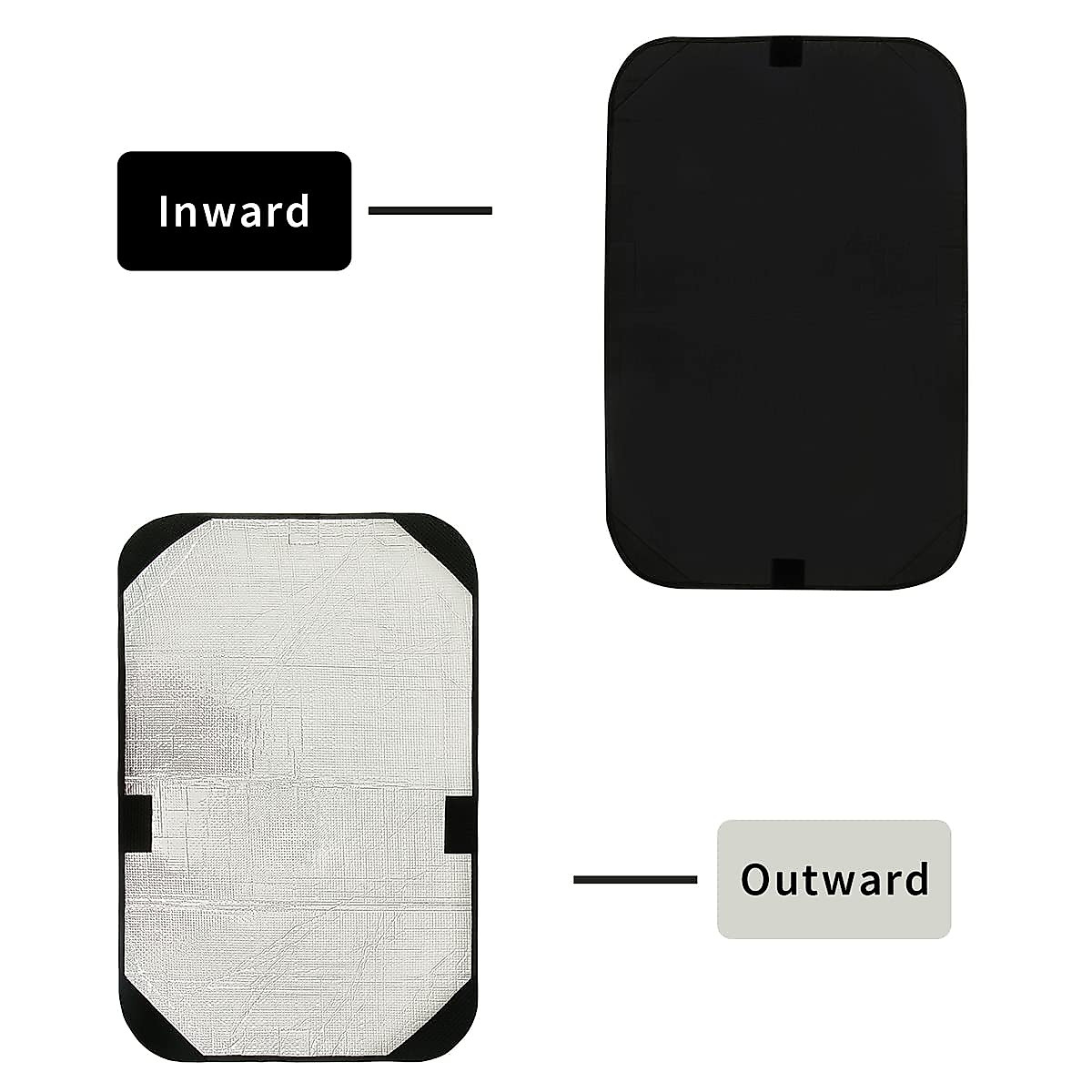 LITHESOMER RV Door Window Shade Cover, Travel Trailer Motorhome Sun Shade Accessories, RV Door Window UV Protection Cover(16"x 25")