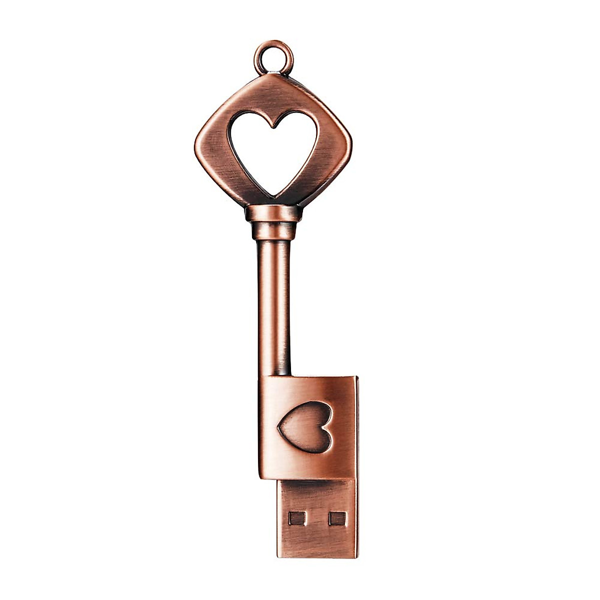 GARRULAX USB Flash Drive, 8GB / 16GB / 32GB / 64GB USB 2.0 Metal USB Memory Stick Date Storage Pendrive Thumb Drives (16GB, Heart Key)