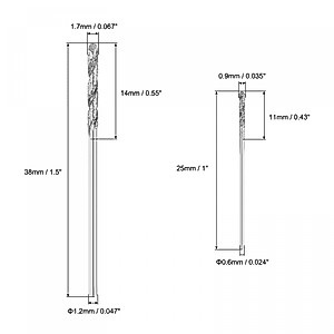 uxcell 10 Pcs 0.9mm 1.7mm Diamond Twist Drill Bits High Speed Steel for Glass Sea Shells Stone Tiles
