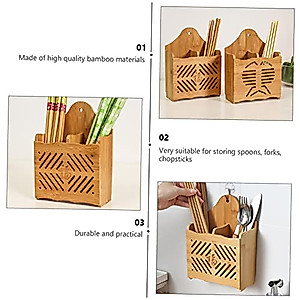 EXQUIMEUBLE 1pc Drain Chopsticks Holder Utensil Drying Rack Desktop Storage Basket Kitchen Wooden Stand Wooden Spoon Holder Wooden Drying Rack for Clothes Chopsticks Holder Household