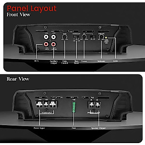 Lanzar B52 Car Audio, Amplifier Monoblock, 1 Channel, 2,000 Watt, 2 Ohm, RCA Input, Bass Boost, Mobile Audio, Amplifier for Car Speakers, Car Electronics, Crossover Network (HTG137) , BLACK,Standard