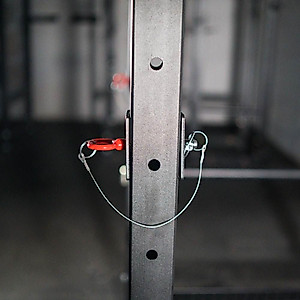 Titan Fitness Squat Handles Compatible with X-3 Series Power Rack, Sold as a Pair, Rack Mounted Dip Bar Station Attachments for 3" x 3" Tube Power Cage, Home Gym Rack Accessory