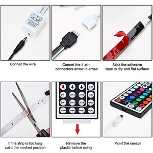 Vbakor Led Strip Lights Boat Lights, 32.8FT Marine Pontoon Boat Lights, Waterproof Boat Deck Lights, Multi-Color Boat Interior Lights for Pontoon Jon Bass Boat, Night Fishing Boat Lights