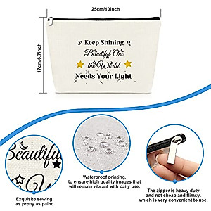 Inspirational Gifts for Girls Women Makeup Cosmetic Bag Best Friend Sister Friendship Gift Encouragement Gift Appreciation Thank You Gifts Birthday Christmas Graduation Gifts for Daughter Coworker BFF