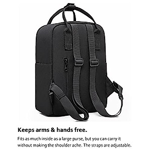 HotStyle BESTIE Mini Backpack Purse Small Bag with Multiple Pockets, Little Size Cute for Day Tirp, Travel & Everyday, Black