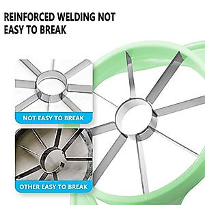 Apple Cutter, Apple Slicer 12-Blade Stainless Steel Apple Slicer And Corer, Sturdy And Sharp