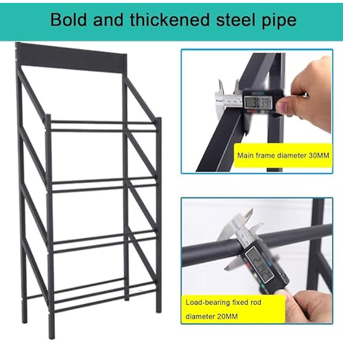 RKUVPAE Washing Hand Basin Display Rack, Free Standing Commercial Kitchen Sink Sample Stand, Utility Double Slot Sink Storage Shelves with Wheels for Home